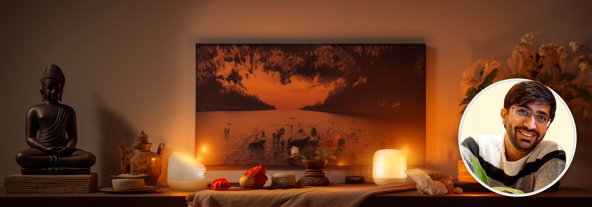 Calming lights for a peaceful living room | Philips lighting